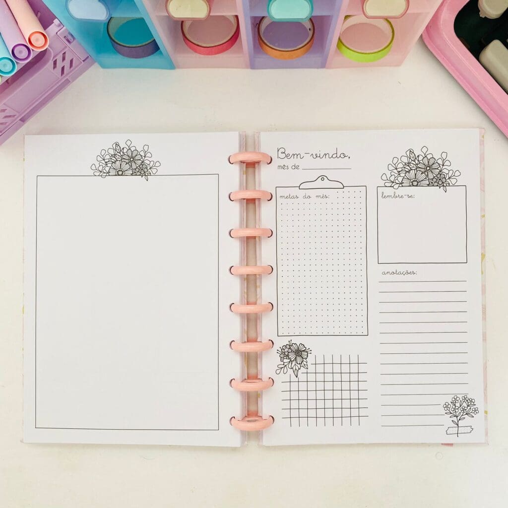 Planner de Disco A5 Floral Elegante - Buendía